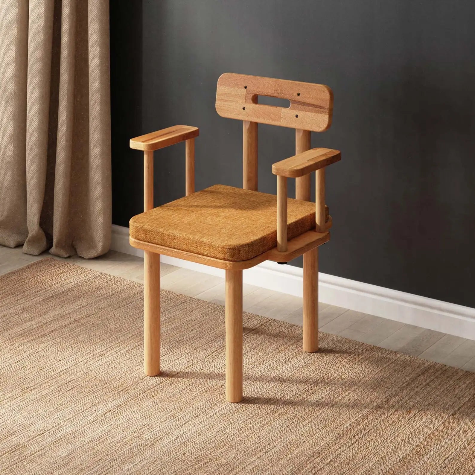 Soho Solid Beech Wood Chair | Modern Upholstered Dining Chair ...
