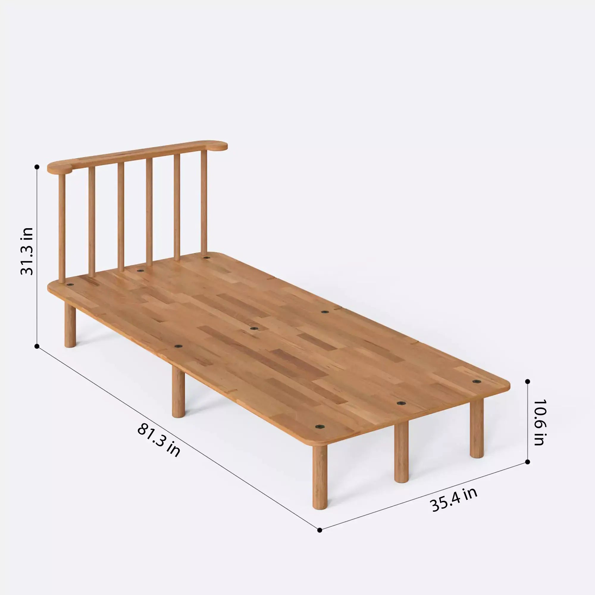 Easy Assembly Wood Single Bed – Convenient Use - Tomruque Wood Studios